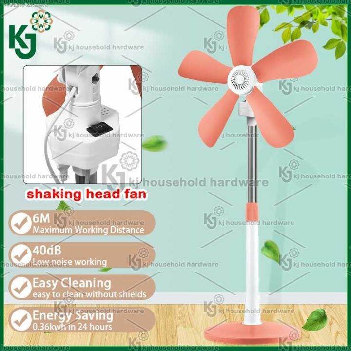 KJ electric fan stand fan shakeable head standard big wind 5 blades ...