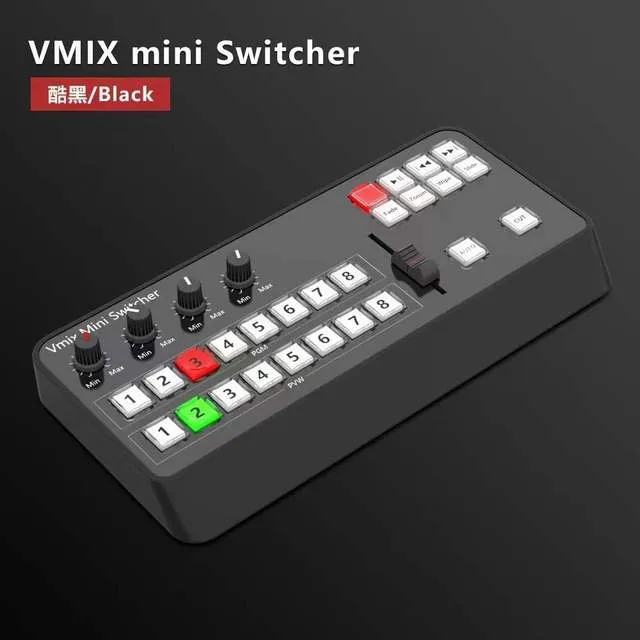 TYST Video Vmix Mini Switcher แผงควบคุม MIDI2.0สวิตช์บันทึกวิดีโอสำหรับ ...
