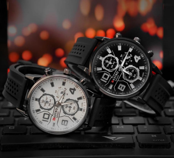 jam tangan pria chrono gastro rubber analog sport premium couple pria ...