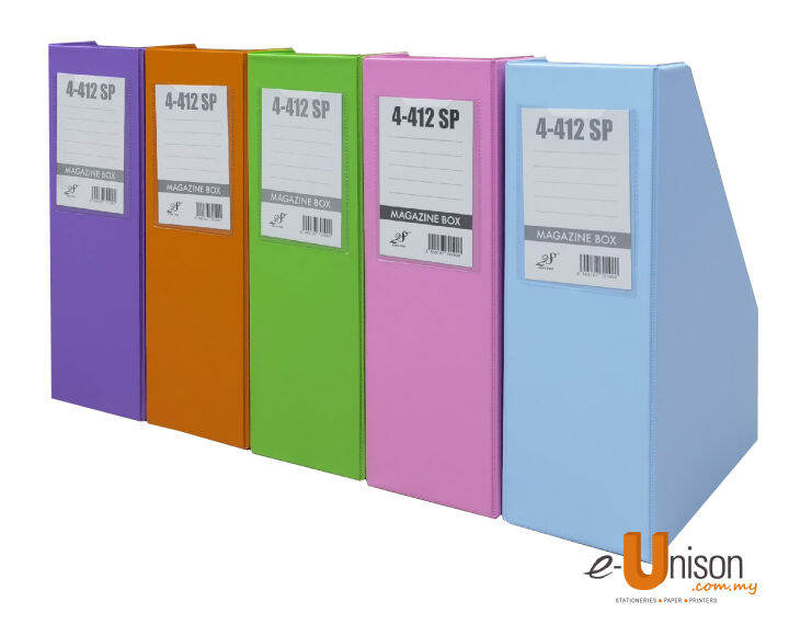 PVC Magazine Box File 4" (Fancy Colours) | Lazada
