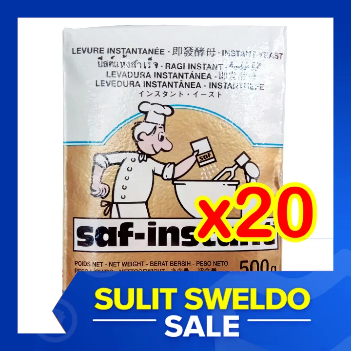 20 packs SAF INSTANT GOLD YEAST for Baking Bread (20x 500g) Cake Flour ...