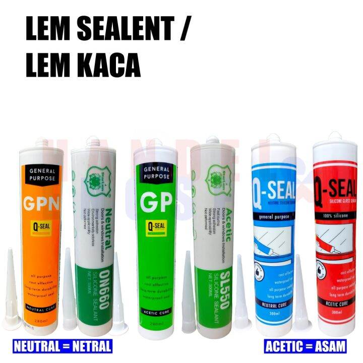Lem Glass Asam LEM Kaca Netral / Asam Lem Kaca Silicone Lem Aquarium ...