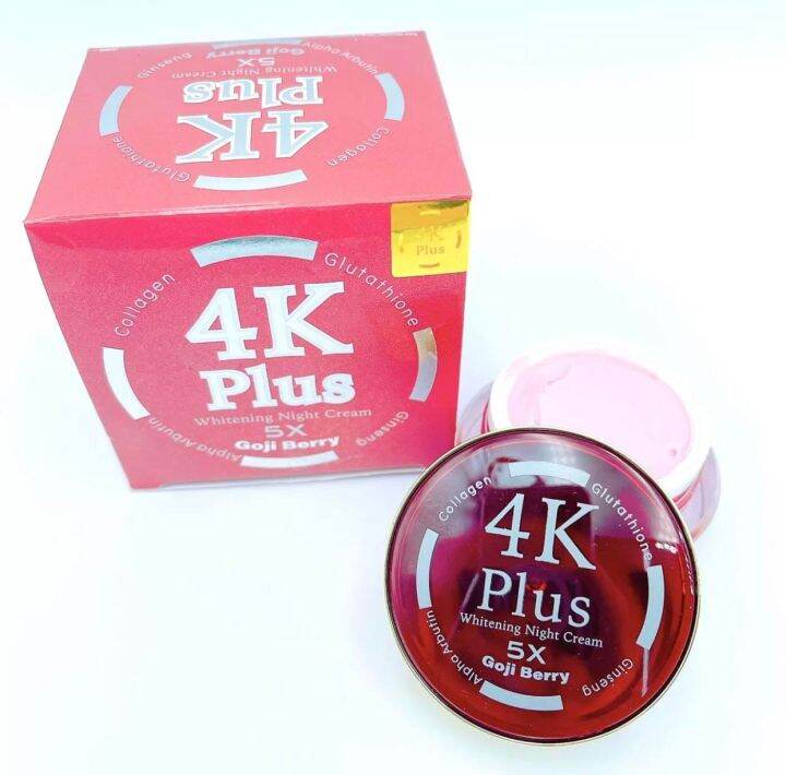 ครีม 4 เค พลัส ไวท์เทนนิ่ง ไนท์ ครีม 4K Plus GOJI BERRY Whitening Night ...