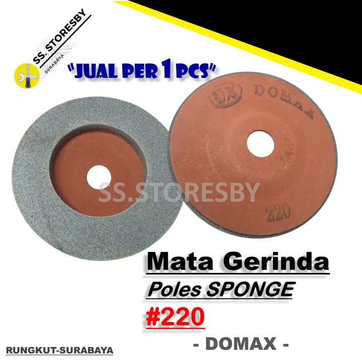 DOMAX GRIT 220 AMPLAS POLES GOSOK SPON SPONGE SPONGI MATA GERINDA BUSA ...