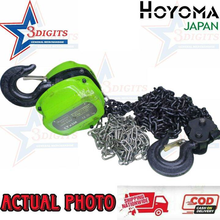 HOYOMA JAPAN CHAIN BLOCK 2 TON x 3 METERS CHAIN HEAVY DUTY LIFTING WITH ...