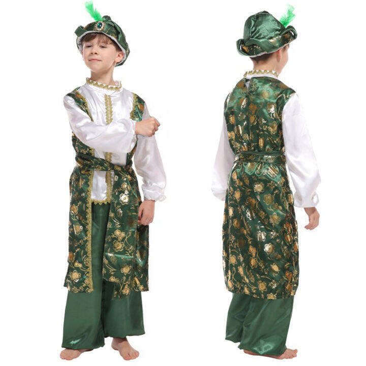 Arabian Prince Child Costume Boys Halloween Cosplay School Performance ...