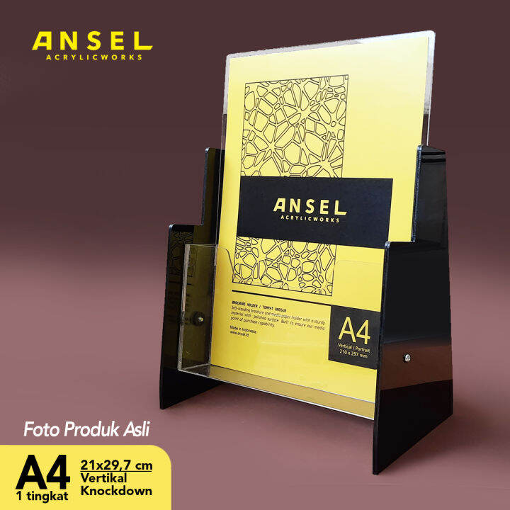 ANSEL Tempat Brosur Akrilik / Acrylic Flyer Holder - A4 Ver -Tipe C 1 ...