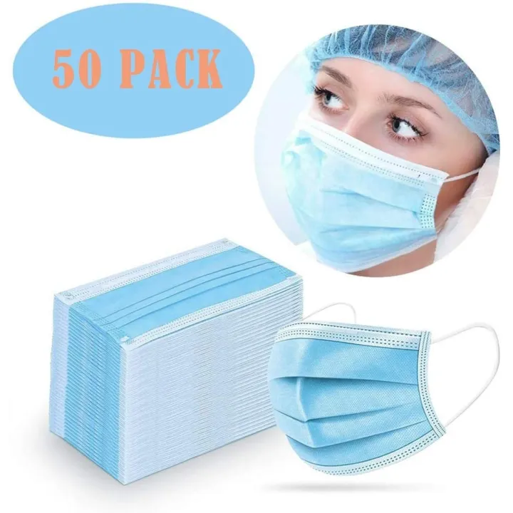 Disposable Protective Utility Face Mask With Box 50 Pcs | Lazada PH