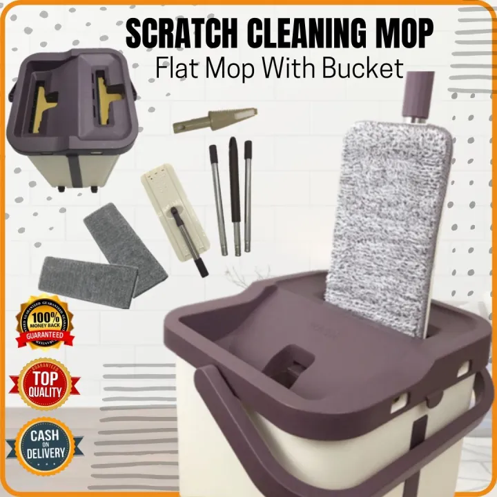 MultiFunctional Scratch Cleaning Mop Flat Mop With Bucket Scratch Anet Stainless Steel Automatic ...