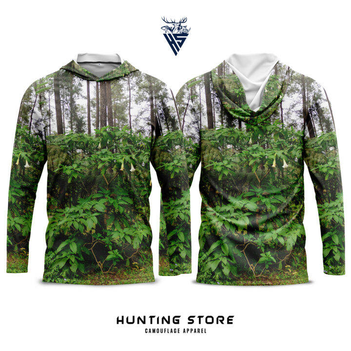 Baju Camo Hunting motif pohon Karet Pakaian Kamuflase Hoodie Shirt Pine ...