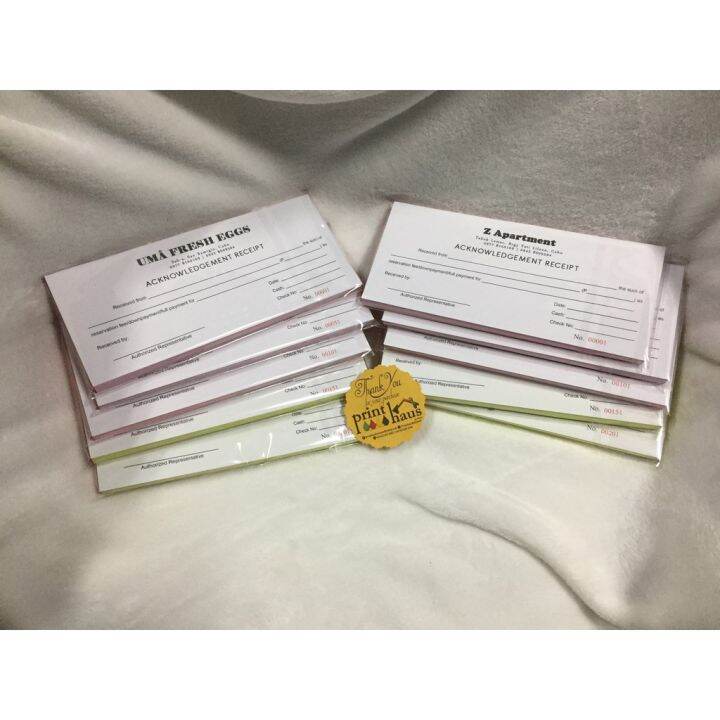 3pads Acknowledgement Receipt with Duplicate and Control Number (100 ...