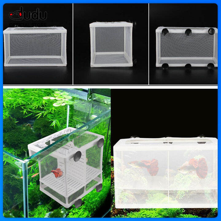 DUDU Pet Aquarium Fish Breeder Box Fish Isolation Box Hatching Box ...