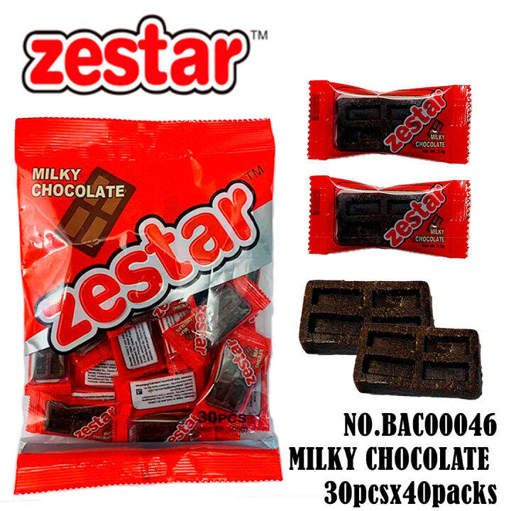 ZESTAR MILKY CHOCOLATE 30 pcs per pack (3 packs) | Lazada PH
