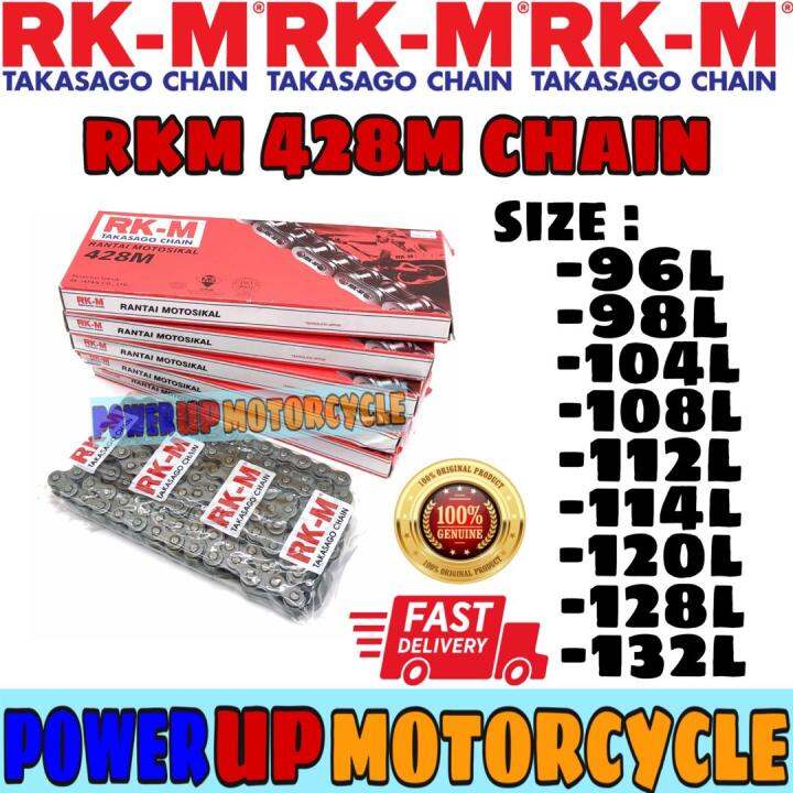 🔥💯%ORIGINAL ️ RKM Rantai Chain Motor 428 428M 96L 108L 114L120L 128L ...