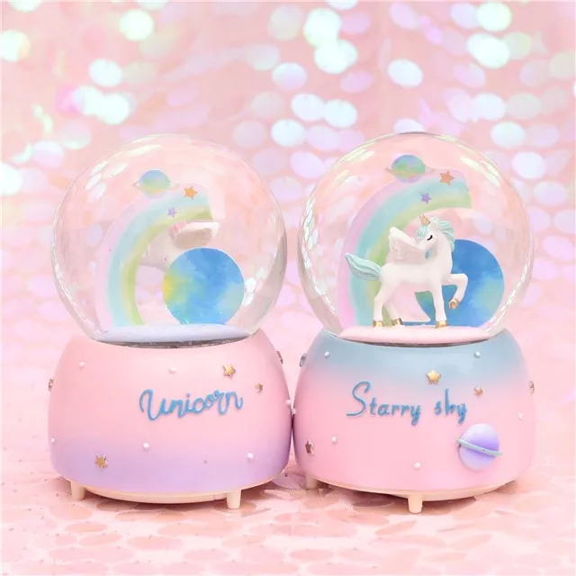 Galaxy Unicorn Magical Snow Globe Music Box | Lazada PH