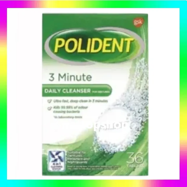 Polident 3-Minute Daily Cleanser Denture (Pustiso) 36 Tablets | Lazada PH