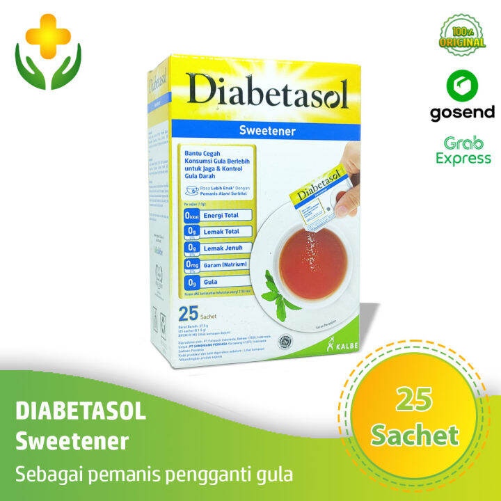 Diabetasol Sweetener 25 Sachet Pemanis Gula Diabetes Seperti Tropicana ...