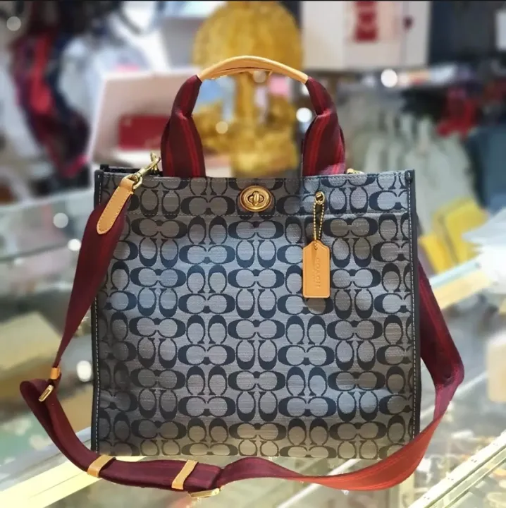 Guaranteed Original Coach 3664 Tote 34 In Signature Chambray Midnight ...