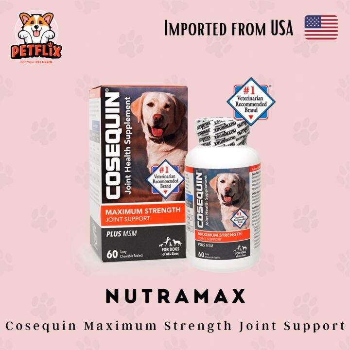 Nutramax Cosequin Maximum Strength Plus MSM Chewable Tablets Hip ...