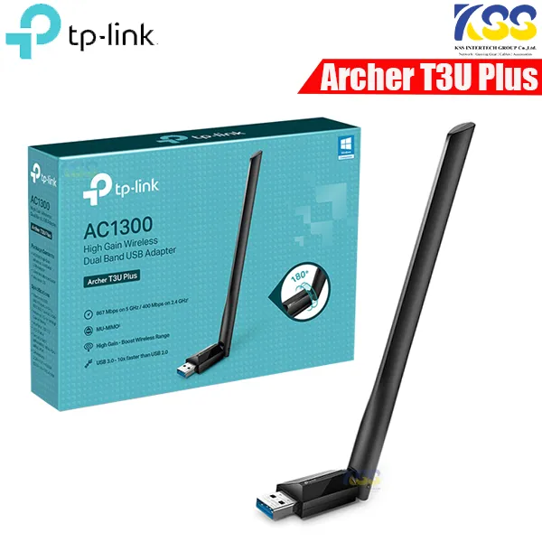 TP-LINK AC1300 High Gain Wireless Dual Band USB Adapter รุ่น Archer T3U ...