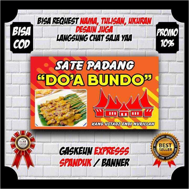 Spanduk Banner Sate Padang Viral Keren / Spanduk Jualan Sate Padang ...