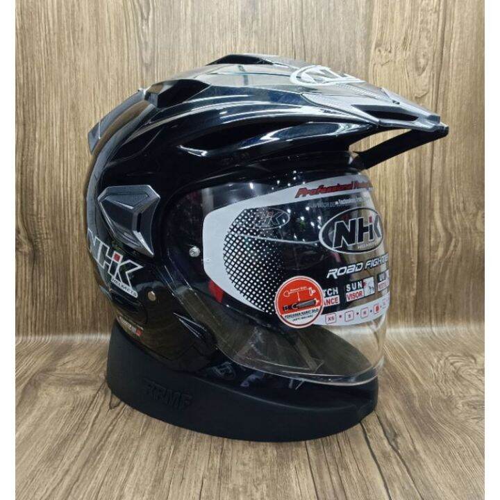 [COD]Helmet NHK PREDATOR CRYPTON SOLID BLACK Glow | Lazada PH