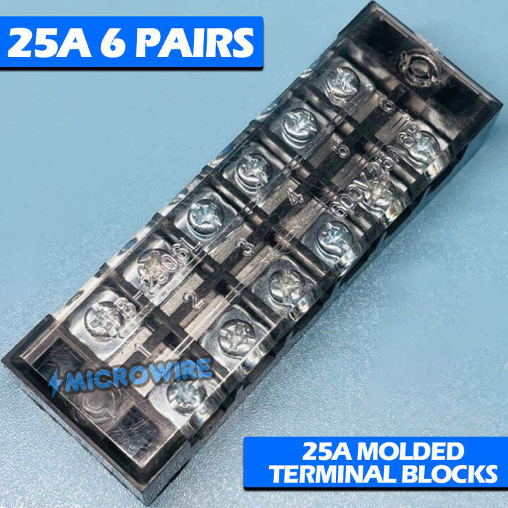25A Terminal Block Molded Type Electrical TB-2506 25A 600V 6 PIN | Lazada PH