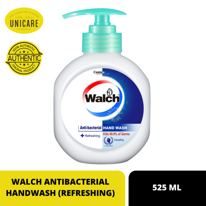 WALCH ANTIBACTERIAL HANDWASH 525ML REFRESHING, Kills 99.99% Germs | Lazada