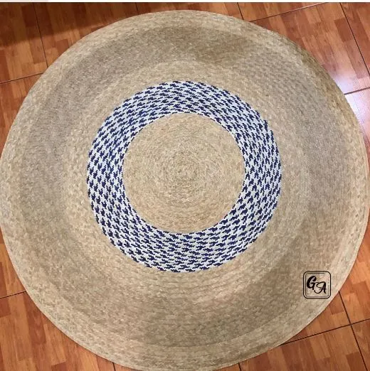 Smoked Buri Carpet with a POP BLUE 5 feet, 4 feet, 3 feet, & 30 inches ...