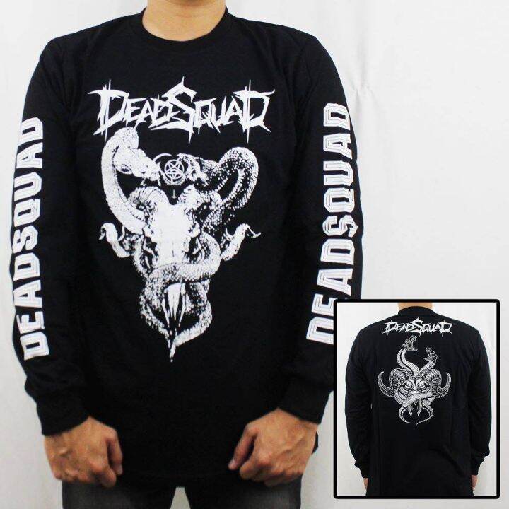 Baju Metal Pria Terbaru / Kaos Dead Squad Lengan Panjang / Kaos Metal ...