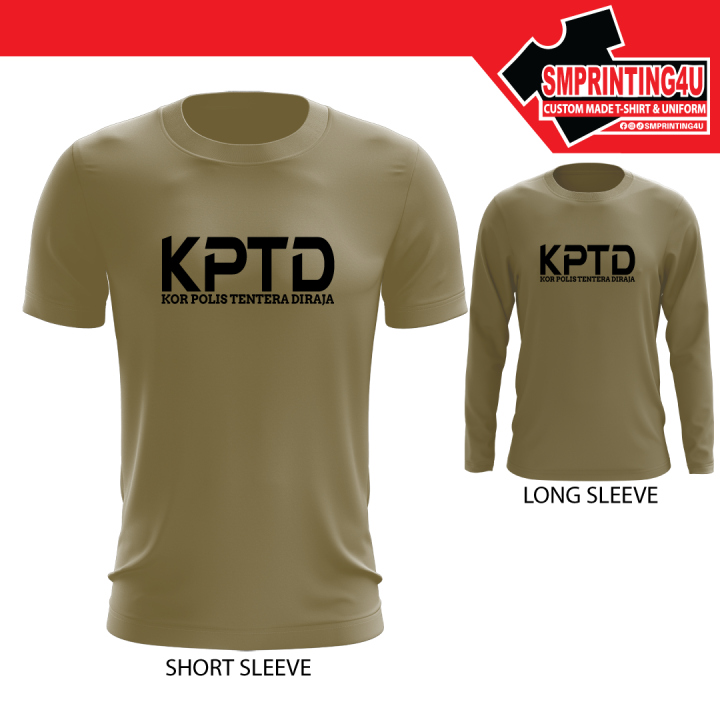 T-Shirt Army Style Baju Askar Design KPTD MP Kain Microfiber Warna Sand ...