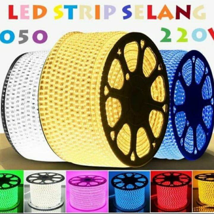 Led Strip Selang 5050 AC 220V outdoor dan indoor/Lampu Strep/Lampu ...