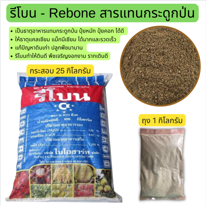 📍ส่งฟรี 📍รีโบน (Rebone) สารแทนกระดูกป่น ขนาด 1 กิโลกรัม / 5 กิโลกรัม / 10 กิโลกรัม / ยกกระสอบ 25 ...