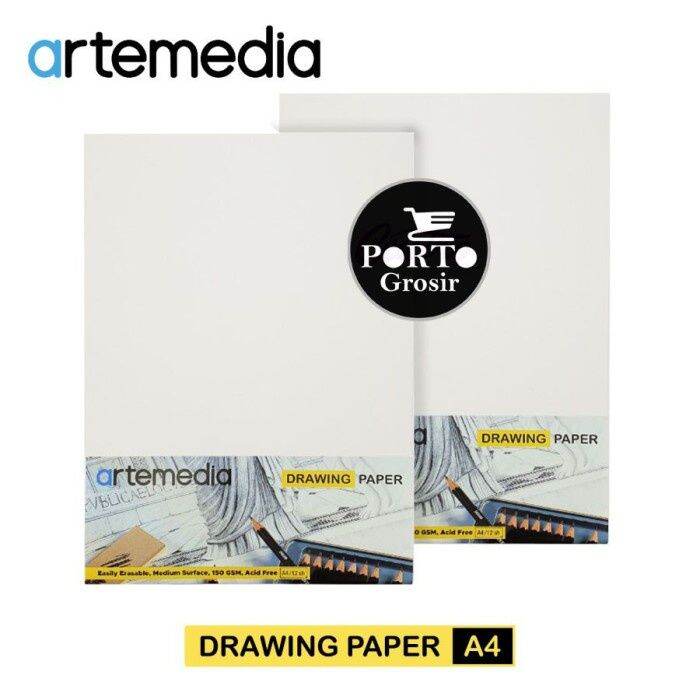 Artemedia Drawing Paper 150gsm A4 12 Sheet Kertas Gambar Sketsa ...