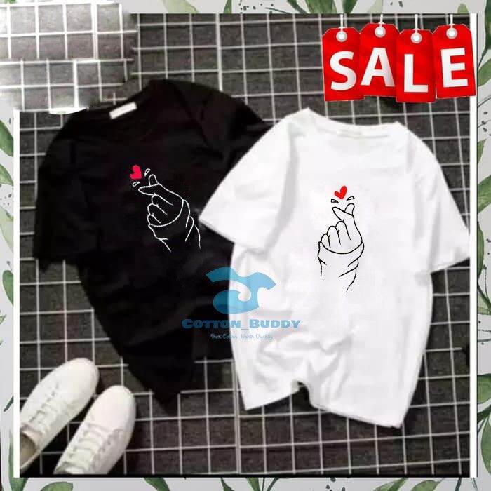 BAJU KAOS TSHIRT KPOP JARI SILANG SARANGHE SARANGHAE KOREA | Lazada ...