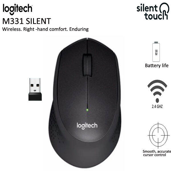 Logitech M331 Silent Wireless Mouse [ Black ] | Lazada Indonesia