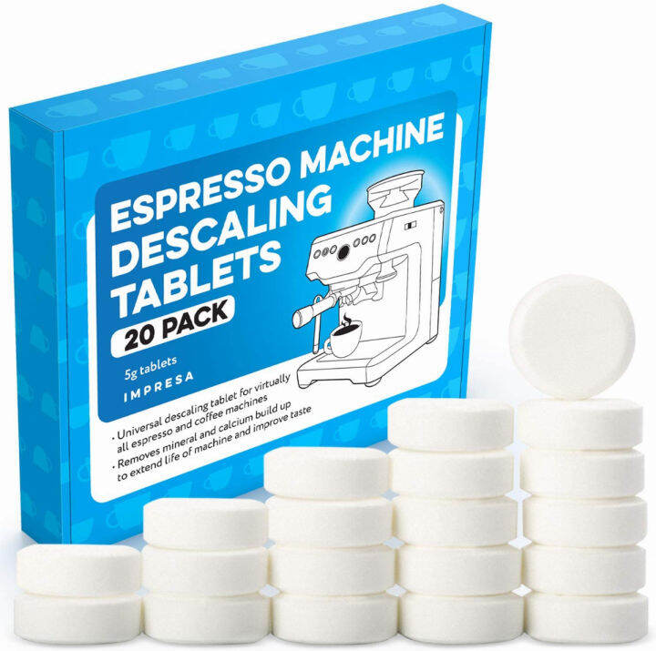 [20 Pack] Espresso Machine Descaler Tablets to Remove Mineral Build Up ...