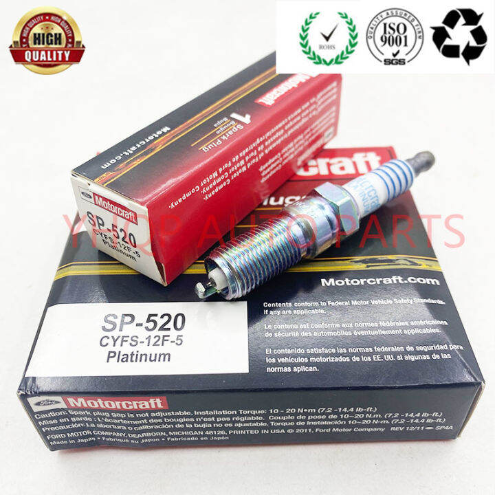 4PCS Spark Plug SP-520 Motorcraft ( CYFS-12F-5 ) for Ford Ecosport 2014 2015 2016 2017 2018 2019 ...