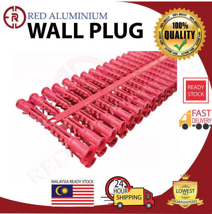 Wall Plug PVC screws nails 1000pcs 6mm High Quality Heavy Duty PVC wall ...