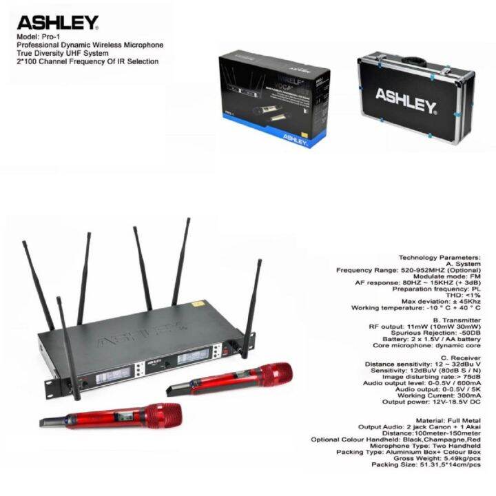 Mic wireless ashley pro 1 | Lazada Indonesia