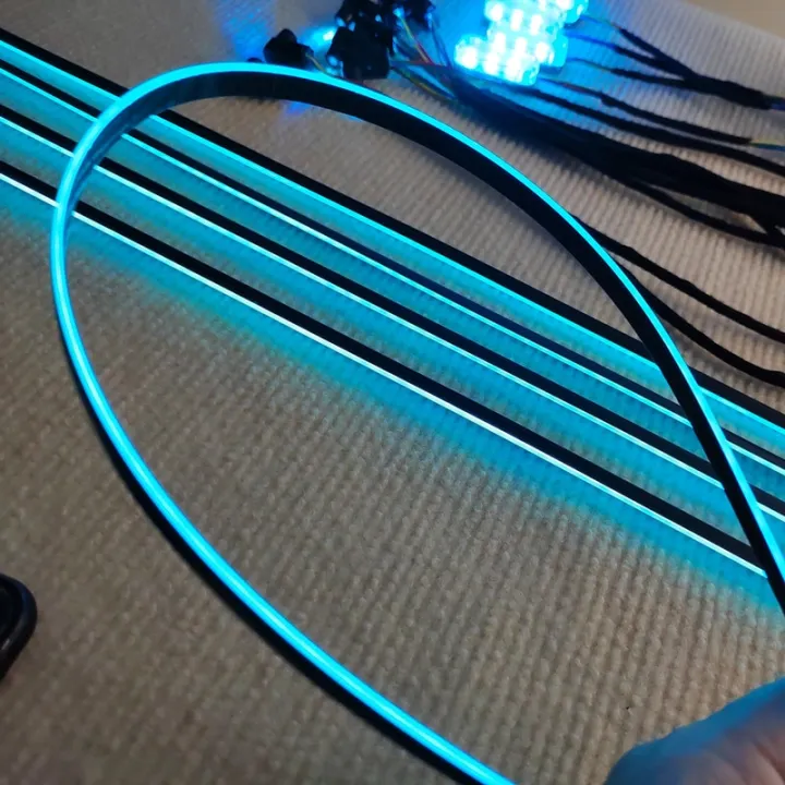 For LED Strip 18 In 1 LED Car Ambient Lights RBG 64 Color Interior ...