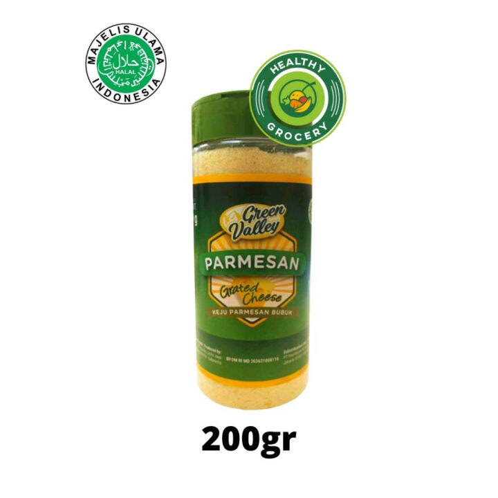 Green Valley Parmesan Grated Cheese 200gr / Keju Parmesan Bubuk ...