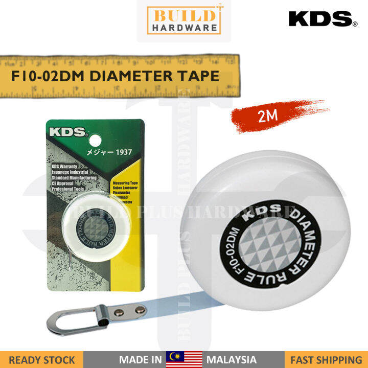 KDS F10-02DM Diameter Rule 2M Diameter Tape Measuring Tape Pita Pengukur | Lazada
