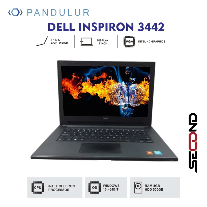 DELL Inspiron 3442 Black RAM 4GB HDD 500GB Second | Lazada Indonesia