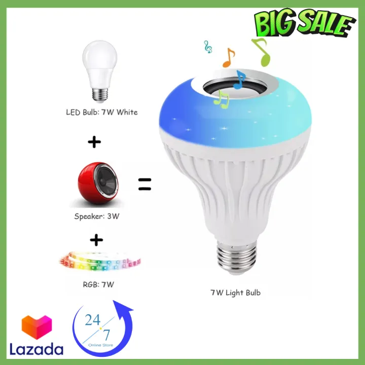 12W LED MUSIC BULB Bluetooth LED light lamp speaker | Lazada PH