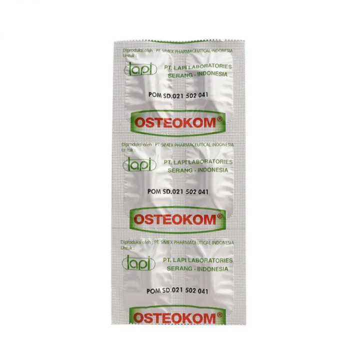Osteokom 1 strip isi 6 kaplet Obat Osteokom Ostokom Ostekom Vitamin ...