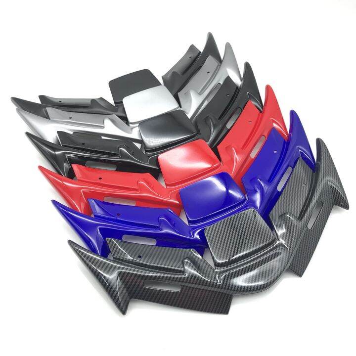Motorcycle Front Aerodynamic Fairing Winglets Carbon Fiber Cover ...
