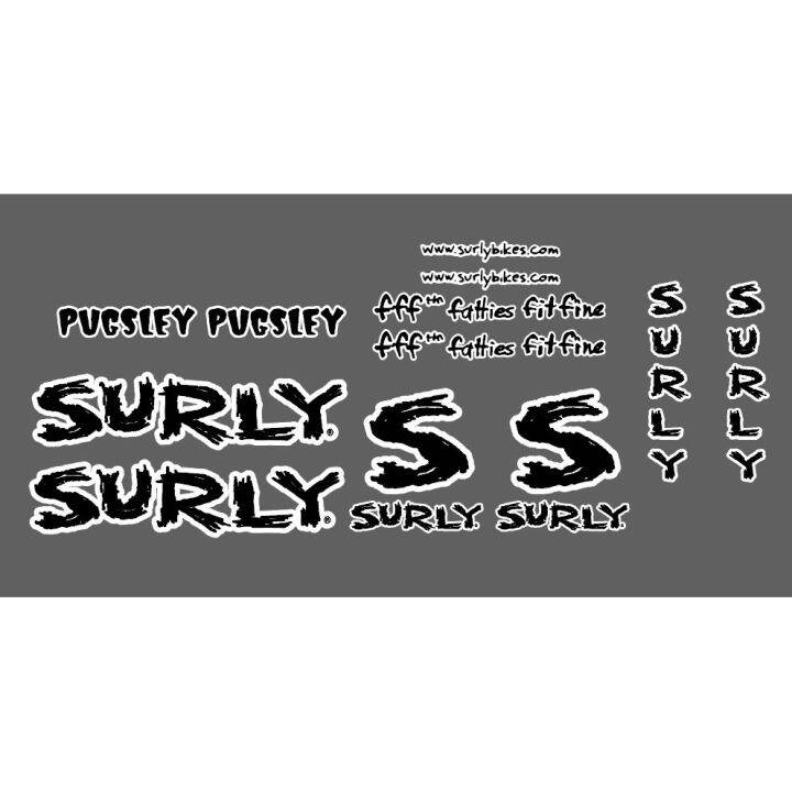 vR.Surly Bike Decals: Pugsley | Lazada PH
