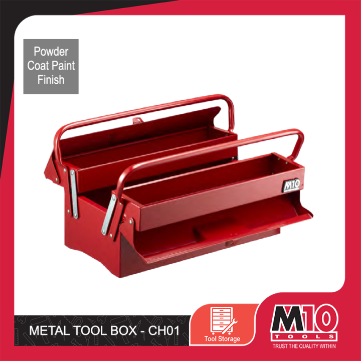 M10 Metal Tool Box 2 Cantilever Trays - CH 01 | Lazada