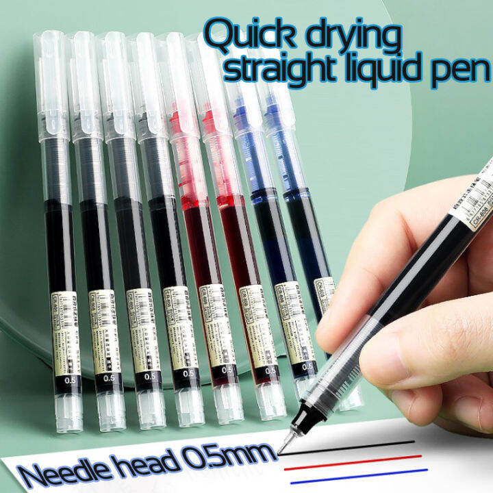 0.5mm Straight Liquid Full Needle Neutral Pen Large Capacity Quick ...